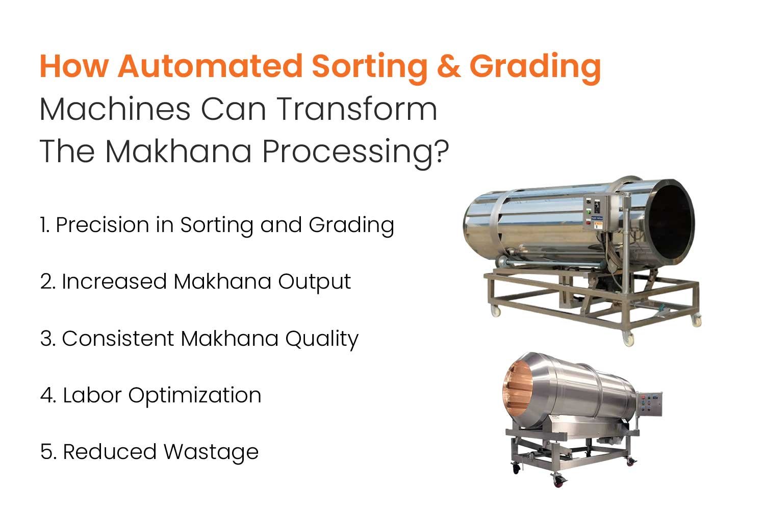 Automated Sorting & Grading Machines For Makhana | Call Now